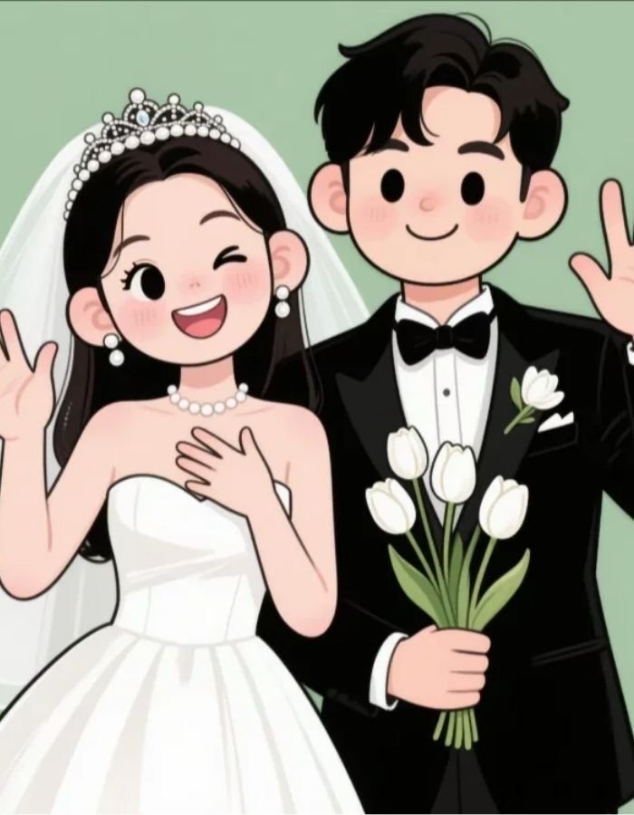 Tận hưởng 155+ hình ảnh cô dâu chú rể chibi đáng yêu nhất